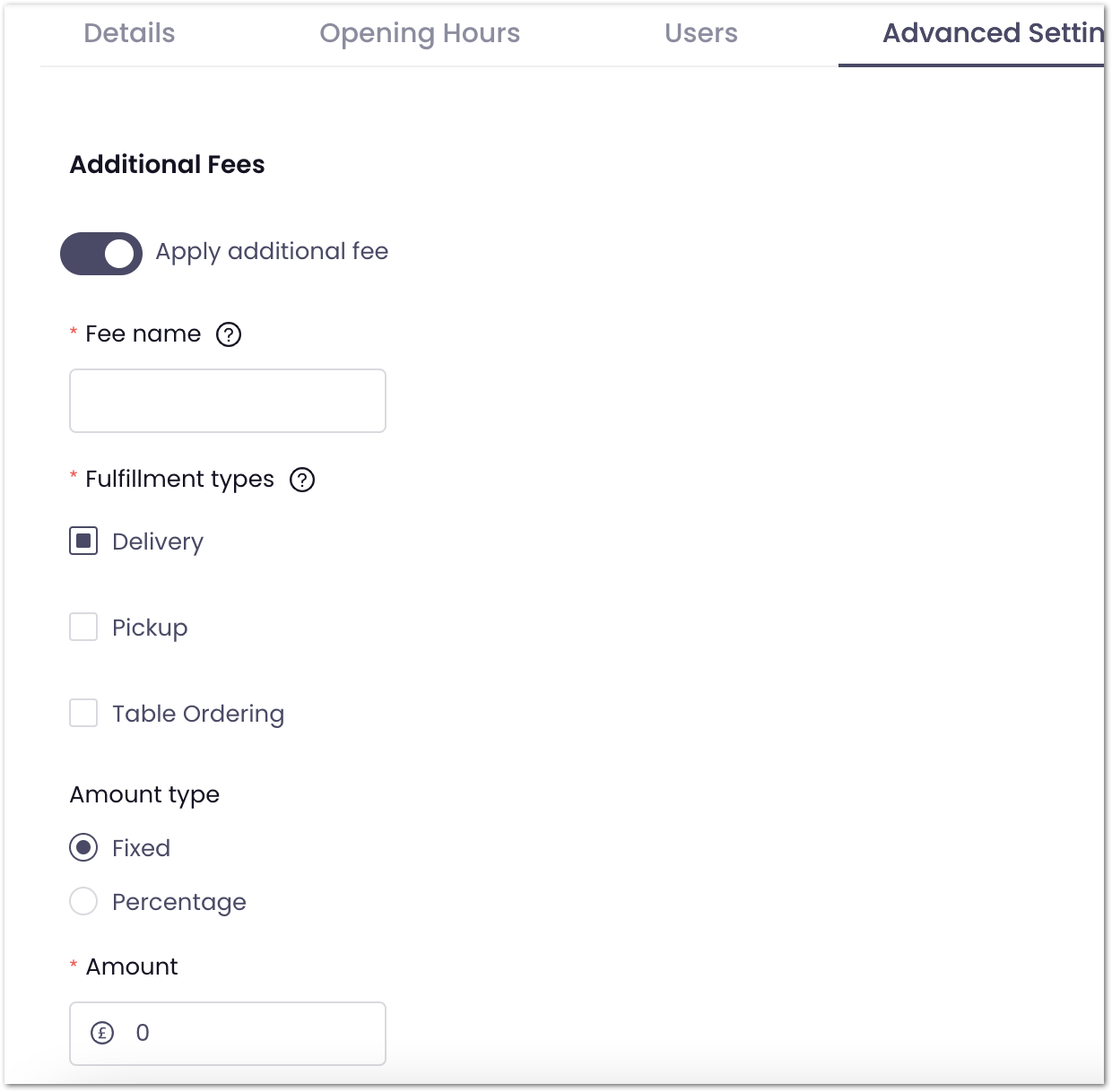 Additional Fee