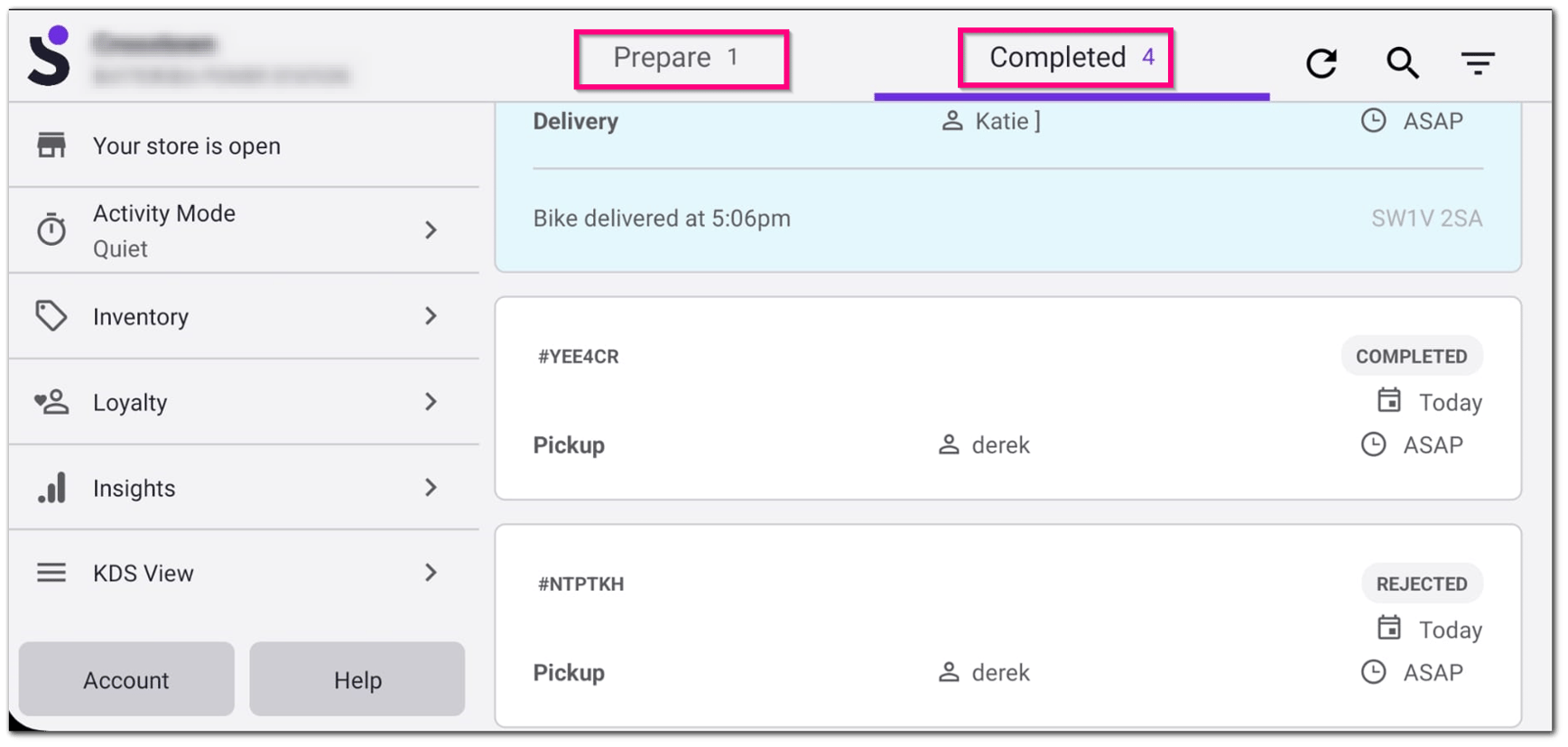 Extended Dashboard View on Slerp App